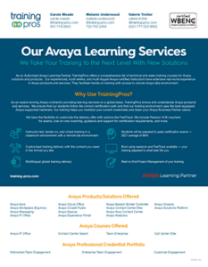 Training Services - Avaya Training by TrainingPros
